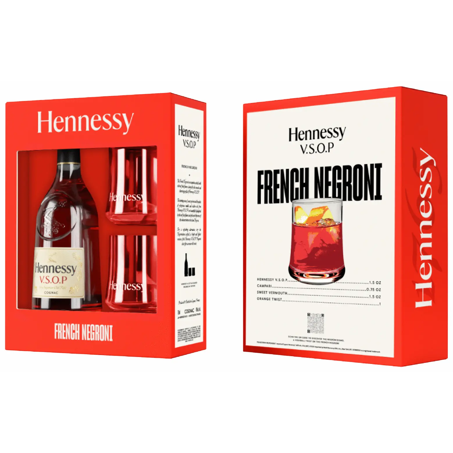 Hennessy VSOP Cognac with Cocktail Glasses - Wine Palace