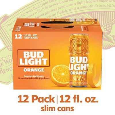 Bud Light Orange Beer, 12 Pack Beer, 12 FL OZ Cans, 4.2% ABV – Wine Palace
