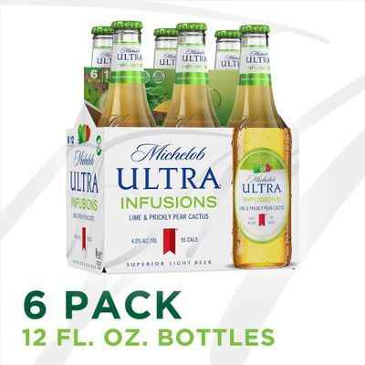 Michelob ULTRA Infusions Lime & Prickly Pear Cactus Light Beer, 6 Pack ...