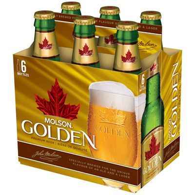 Molson Golden Beer, 6 Pack, 12 fl. oz. Bottles, 5% ABV – Wine Palace